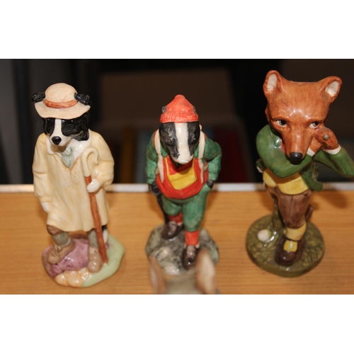 Beswick character figures to include Gentleman Pig, Fisherman Otter ...