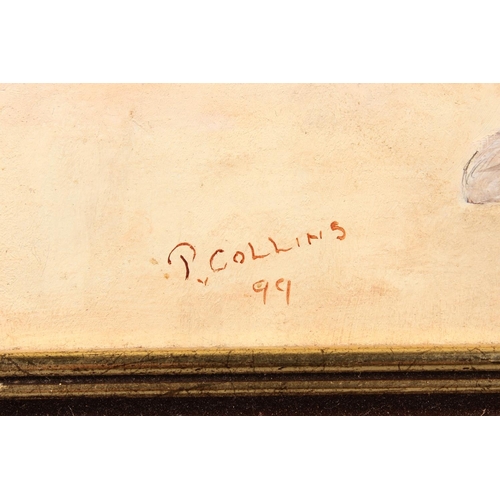 P COLLINS Portrait of a West Highland terrier Oil painting on board ...