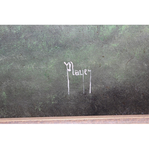 DAVID PLAYER (British b1942) The Village Meet Oil painting on canvas ...