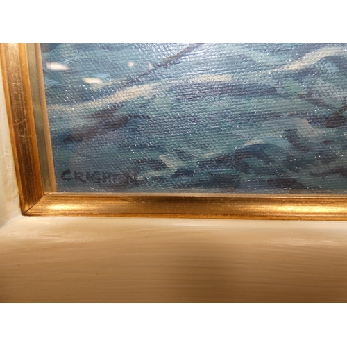 MD CrightonLight Effect - River CreeSigned, oil on board, framed and ...