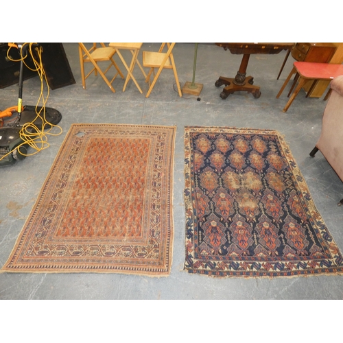 Persian hand-knotted tribal rug and a Persian Sarouk rug (both have ...