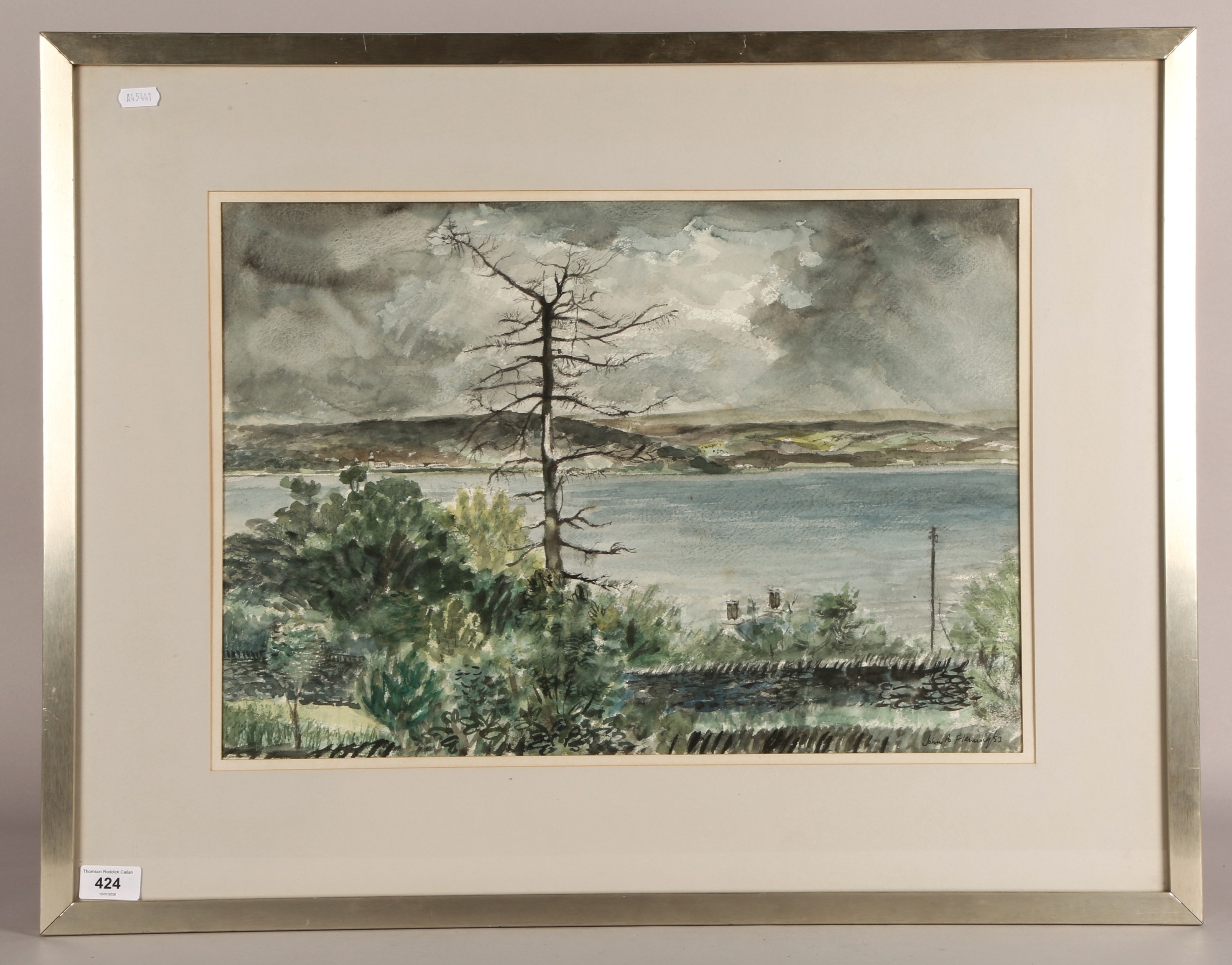 John. B. Fleming RSW, 'The Clyde from Hunters Quay, watercolour, 35cm x ...