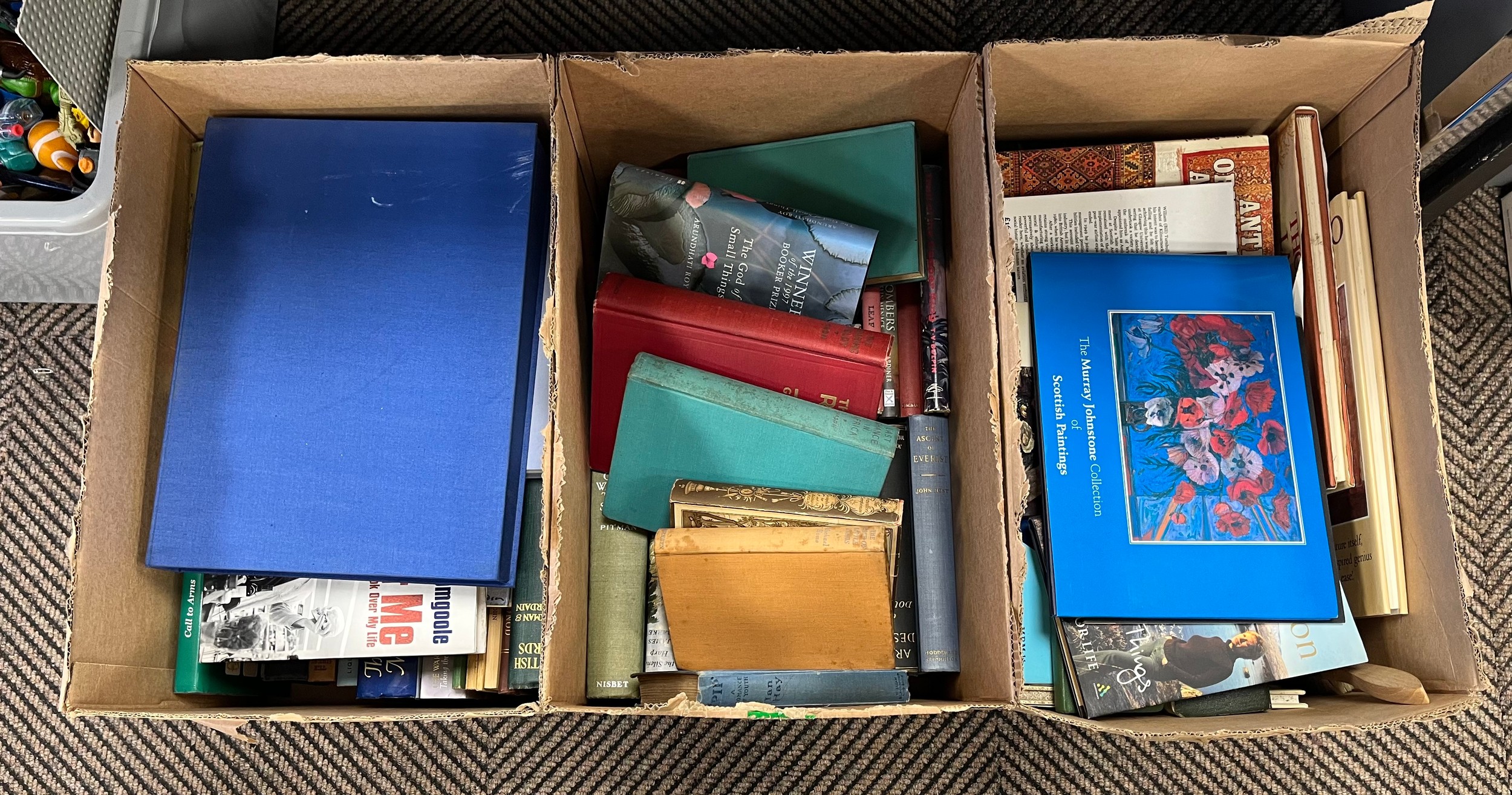 Three boxes of books, to include Art, History, Scottish etc.