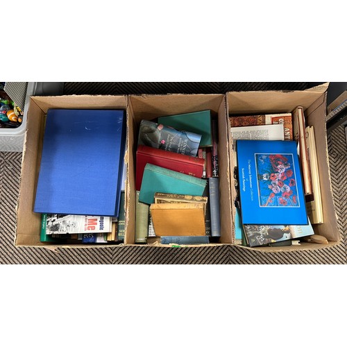 Three boxes of books, to include Art, History, Scottish etc.