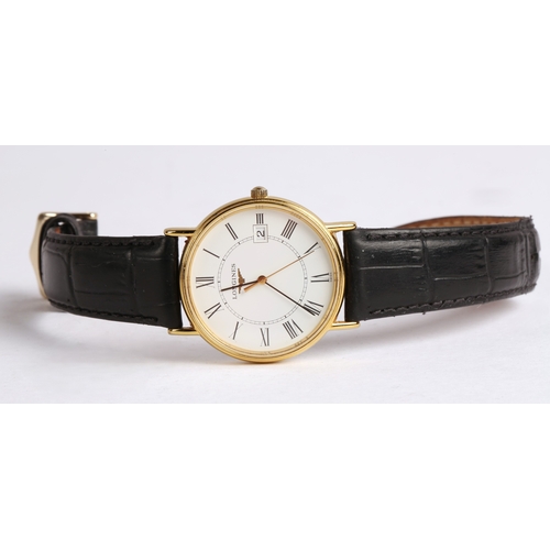 Longines wristwatch on leather strap
