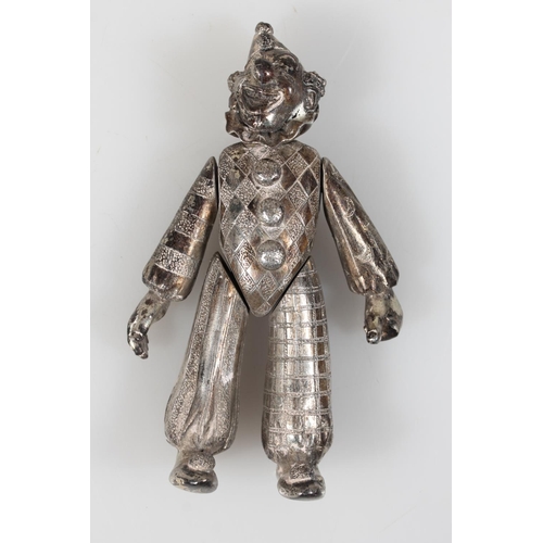 Kitney & Co white metal articulated clown model, 9.5cm tall. Modern ...
