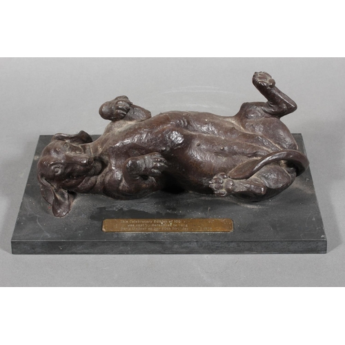 After Doris Lindner, 'Boo', cast bronze sculpture of a sausage dog ...