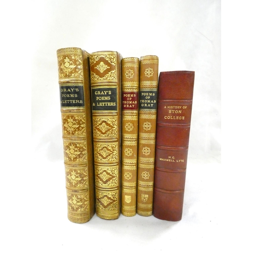 GRAY THOMAS. Poems. 2 copies. Frontis, plates & decs. Folio. Nice calf ...