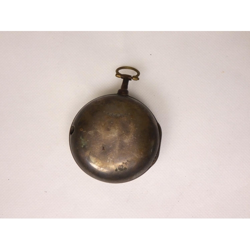 Two verge fusee pocket watches, a silver pair cased example by Thomas ...