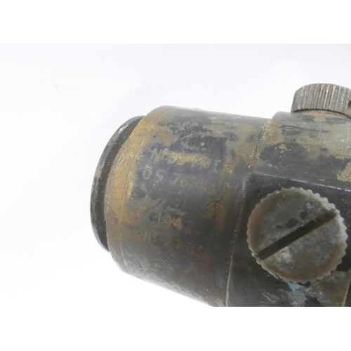 British WW2 six pounder gun sight, number 39 Mk I S, dated 1942 with ...