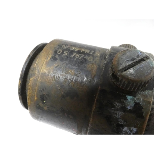 British WW2 six pounder gun sight, number 39 Mk I S, dated 1942 with ...