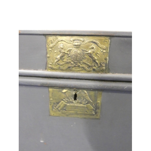 Victorian Milner's of Liverpool Patent, fire proof lidded safe, raised ...