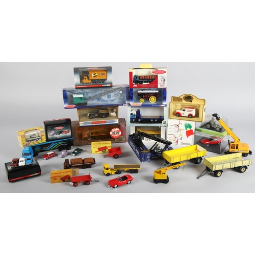 Collection of scale model vehicles to include Dinky, Corgi, etc. some boxed