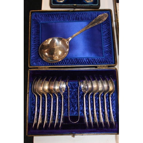 Silver-plate to include butter knives, knives and forks, spoons, knife ...