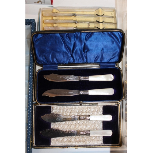 Silver-plate to include butter knives, knives and forks, spoons, knife ...