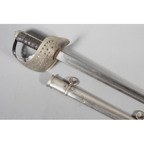 British style 1897 pattern sword, the plain blade central fuller, the ...