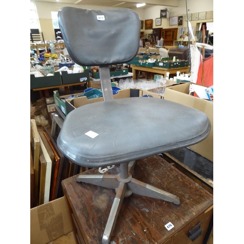 Vintage Evertaut typists swivel chair and Hermes typewriter (2)