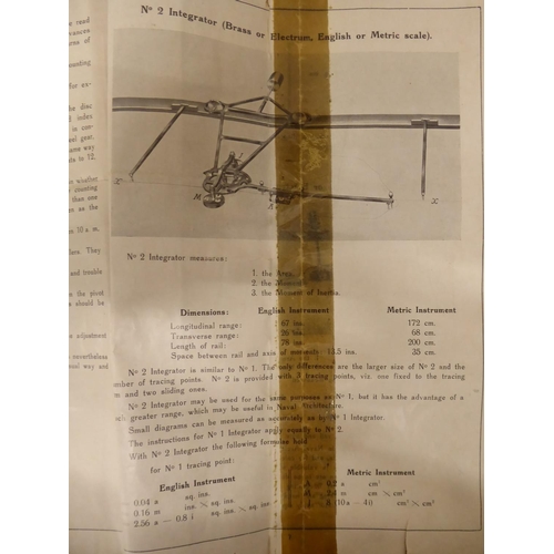 Unsigned brass, Amsel style mechanical linear planimeter - Stanley ...