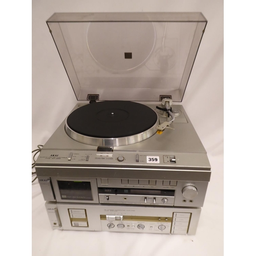 Akai stacking hi-fi - AP-QSS turntable, CS-F14 cassette player and AM ...