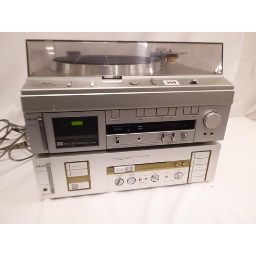Akai stacking hi-fi - AP-QSS turntable, CS-F14 cassette player and AM ...