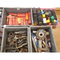 4 boxes of engineering cutters, drill bits etc.