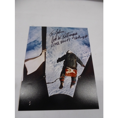 Signed photograph of record setting skydiver and USAF pilot Joseph ...
