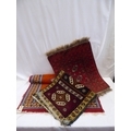 Afghan prayer mats, hearth rug (3)