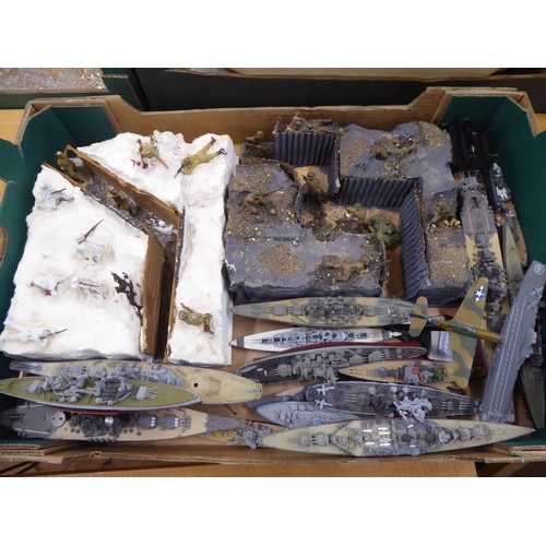 Model battleships, World War II battle trench displays