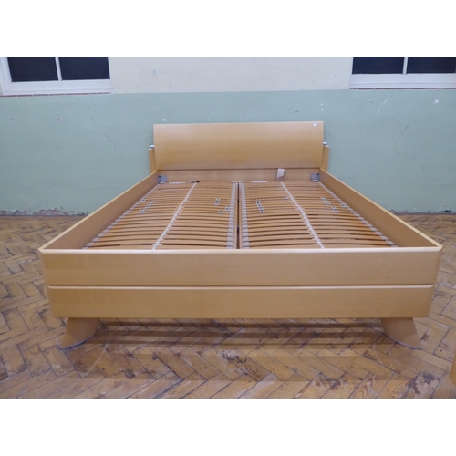 Hulsta beech double bed frame