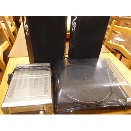 Ion Profile Pro turntable, Denon CDE with remote and pair of Tannoy ...