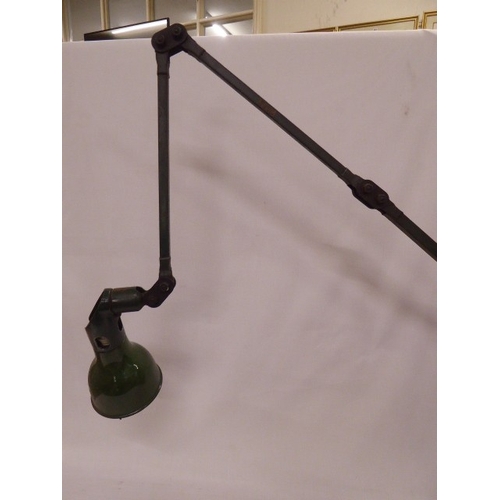 Vintage Mex-Elek enamelled workshop angle lamp