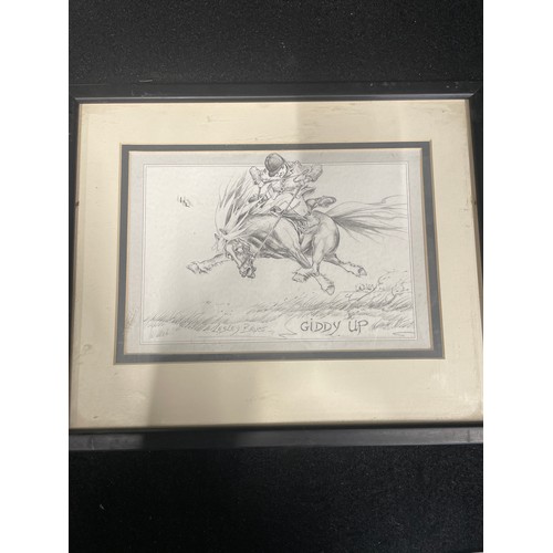 2 x Comedy Sketch Prints By Lesley Bruce