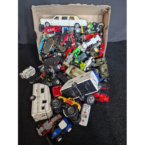 A large quantity of mixed branded toy cars.
