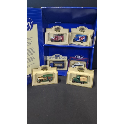 A selection of Lledo collectable advertising vans includes Teltley ...