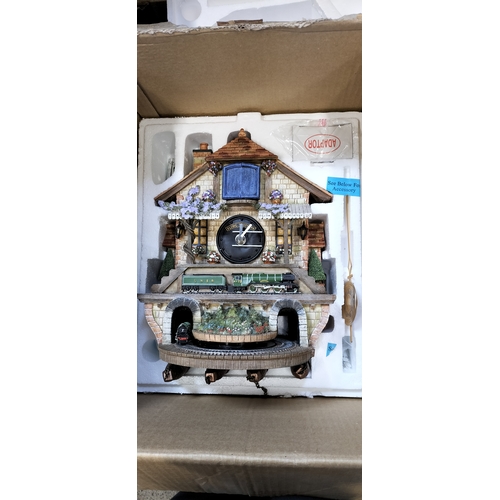 Brand New in Box Battery Operated Flying Scotsman Cuckoo Clock with ...