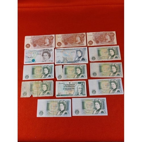 Collection of British bank notes