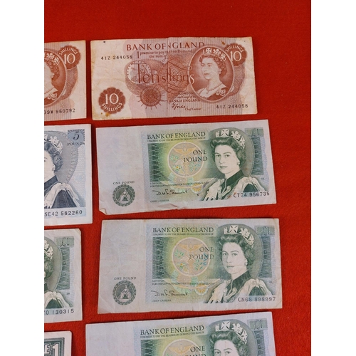 Collection of British bank notes