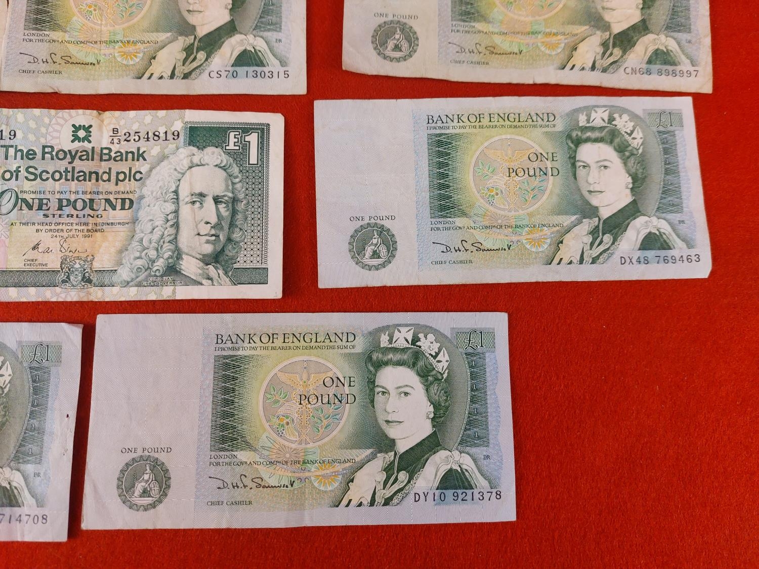 Collection of British bank notes