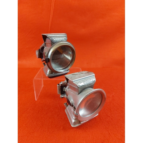 2 Joseph Lucas Silver King cycle lamps