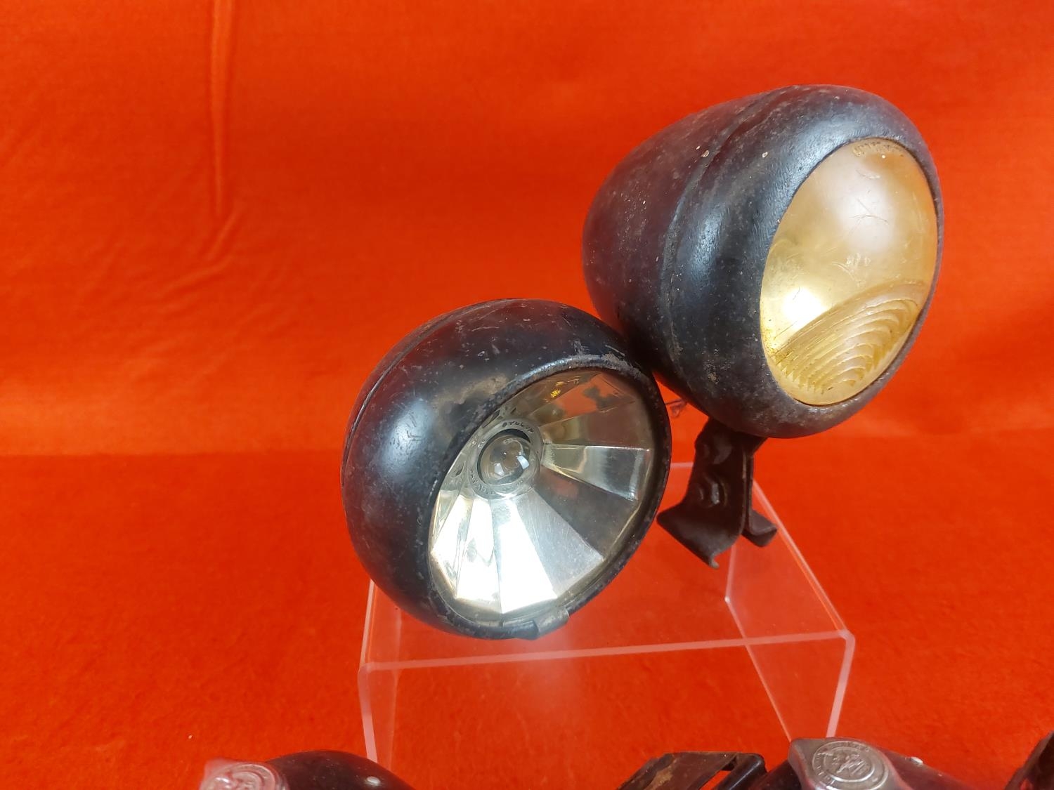 6 vintage Joseph Lucas bicycle lights