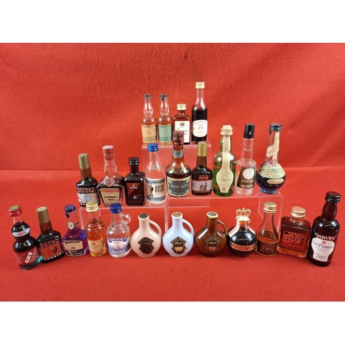 25 x Collectible Vintage mixed Liquer miniature bottles