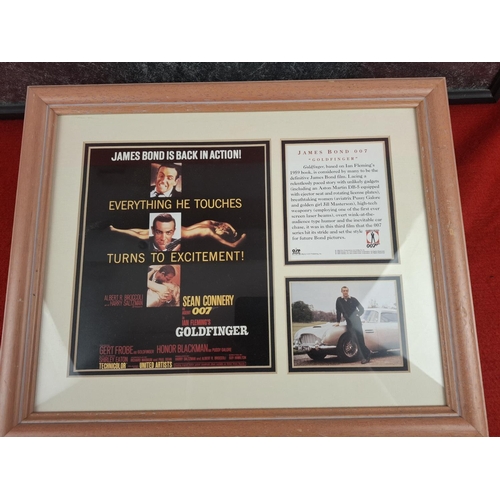 2 x Sean Connery 007 James Bond comemorative collages one is signed ...