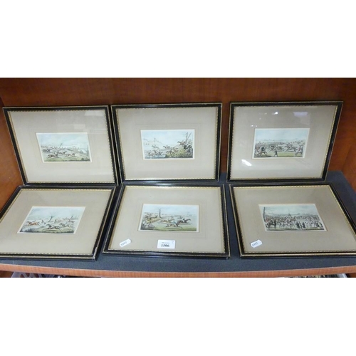 Set of Six Sporting Prints - Racehorses.