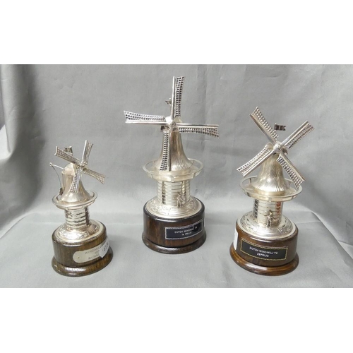 Group of three Dutch Windmill Trophies.