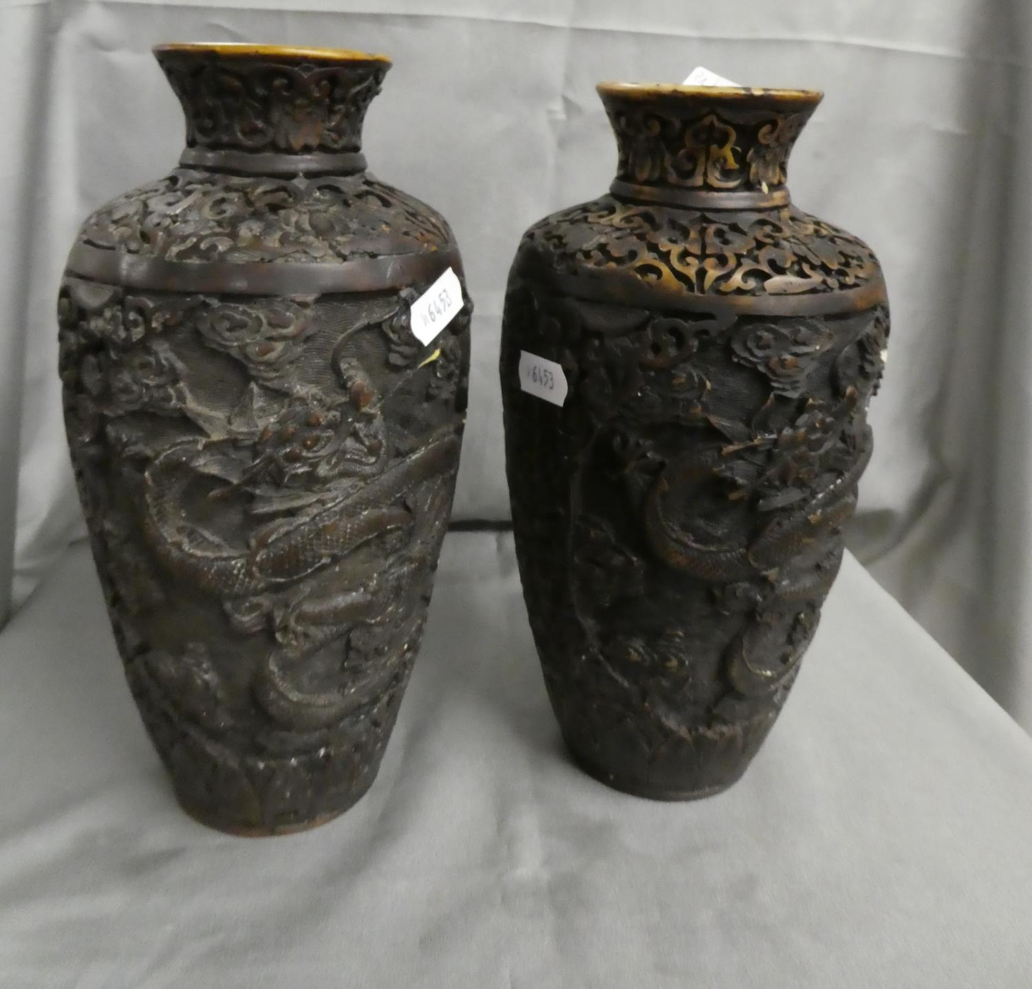 Pair of Reproduction Chinese Vases.