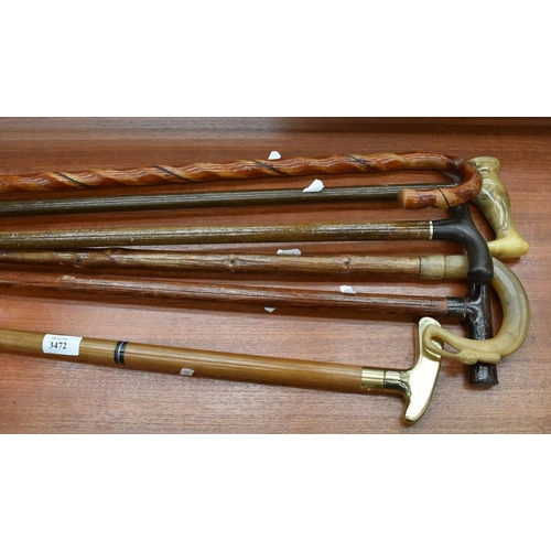 6 Assorted Walking Sticks