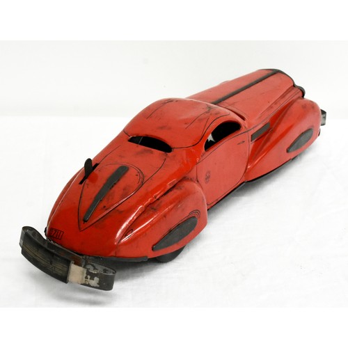 1930s Vintage USA Marx Toys Clockwork Streamline Car.