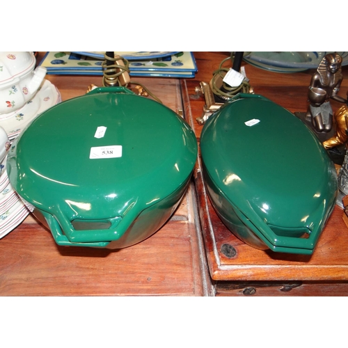 Pair of Aga Enamel Cooking Pots