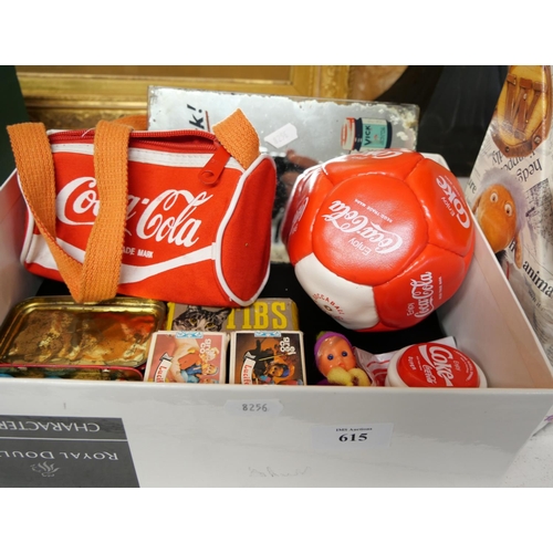 Box - Assorted Coca Cola Collectables to include, Pencil Case, Yo-Yo ...