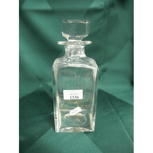 Vintage 1963 Macallan Scotch Whisky Glass Decanter.